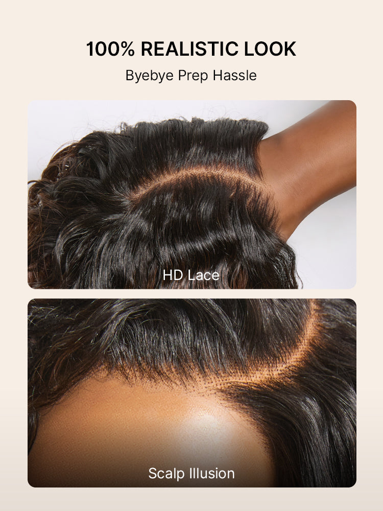 Ready to Go Ombre Brown Water Wave Short Curly Bob Wig Glueless Minima