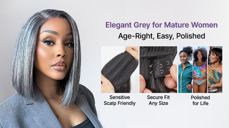 Wigs for Mature Women Over 50, 60, 70 Years